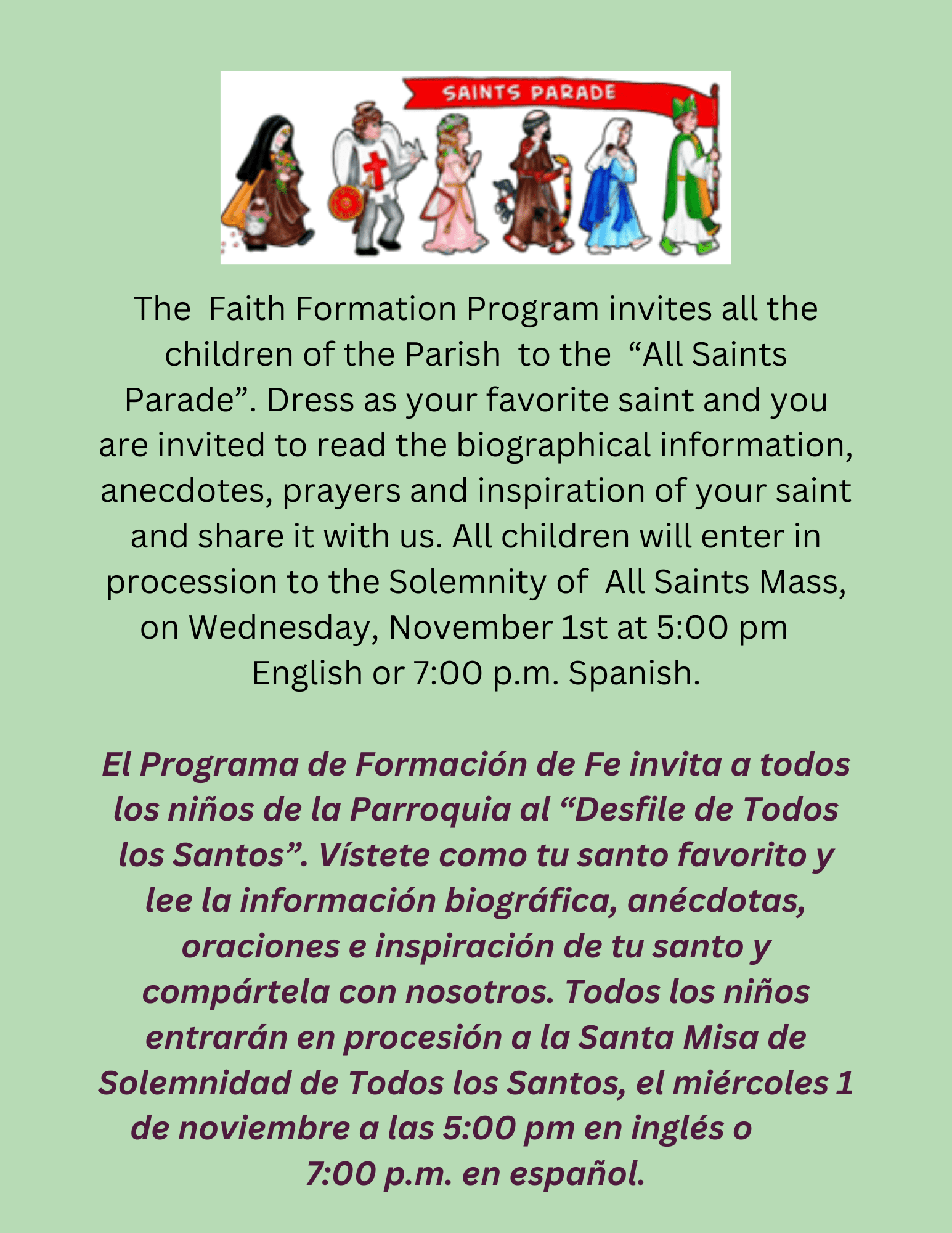 All Saints Parade – St. Isaac Jogues Catholic Church