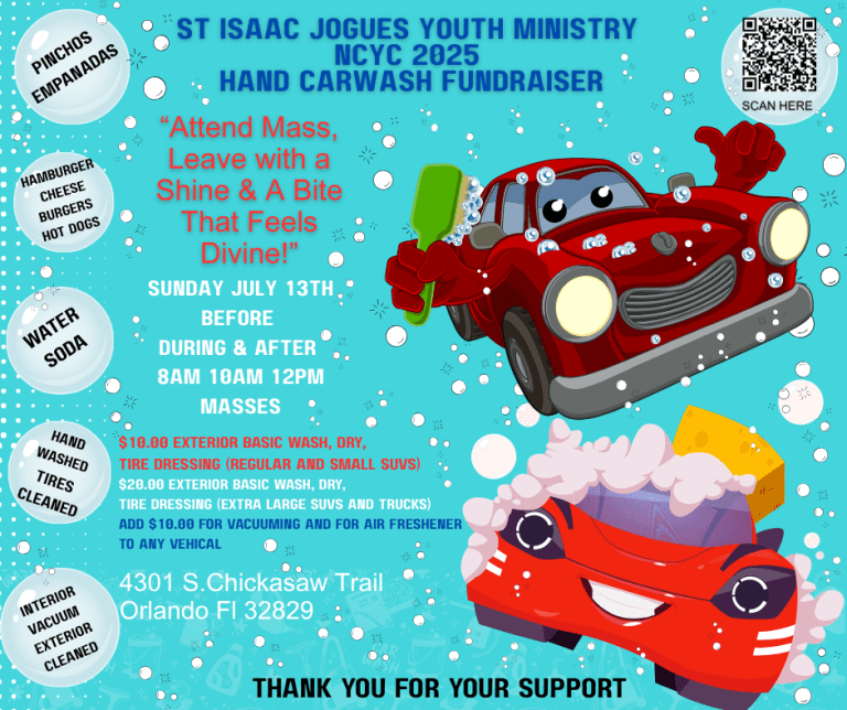 Youth Ministry Car Wash – St. Isaac Jogues Catholic Church